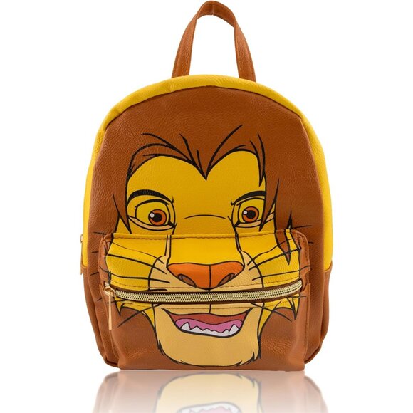 Bags | Disney Lion King Simba Mini Backpack Unisex Leather 1inch Design ...